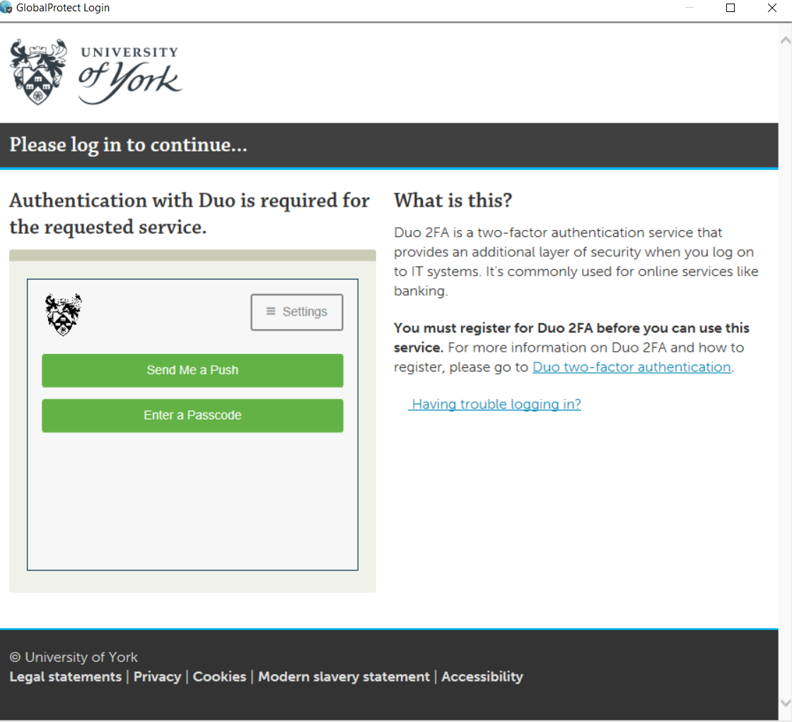 VPN: GlobalProtect Windows instructions