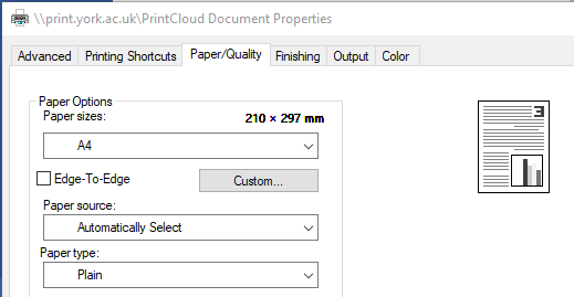 York Print Plus : How do I print on different types of paper | IT ...