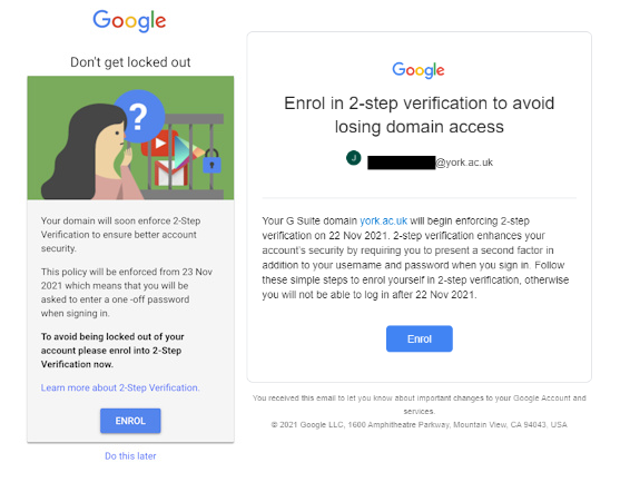 Google two-factor authentication: First time setup guide | IT Services ...