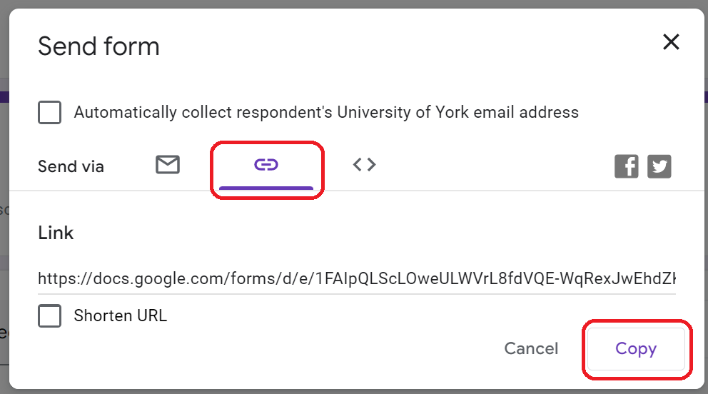 How to send a Google Form to recipients | IT Services: support guides ...