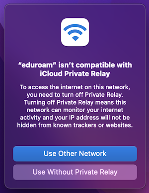 Turn off iCloud Private Relay | IT Services: guides, troubleshooting ...